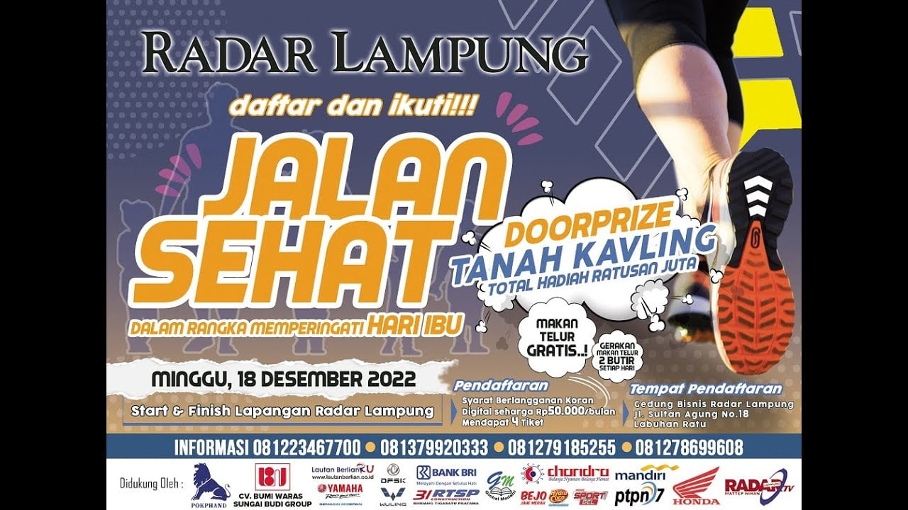 JALAN SEHAT HARI IBU TAHUN 2022 RADAR LAMPUNG - Radar TV | Mattep Nihan